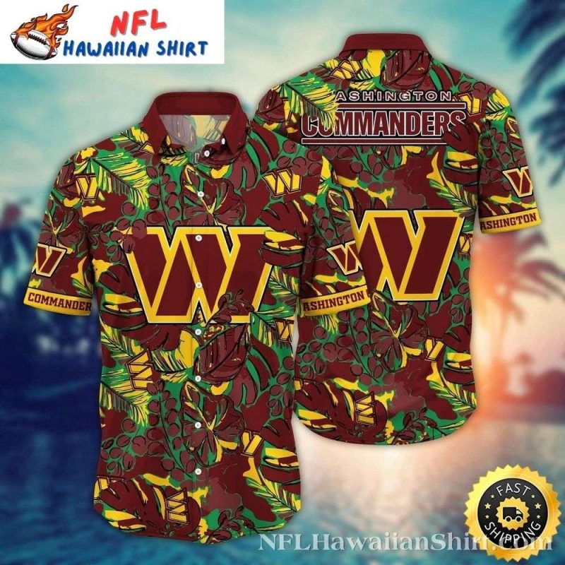 Commanders Tiki Pattern – Tropical Football Hawaiian Shirt - Hot Sale 2025