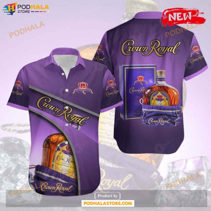 Crown Royal Purple Design Color Hawaiian Shirt - Hot Sale 2025