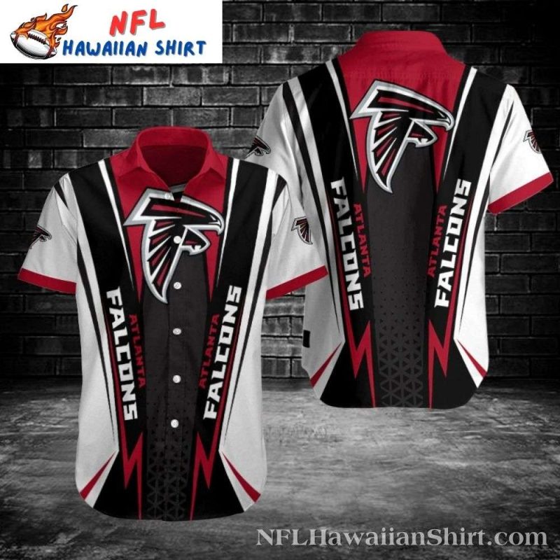 Dynamic Atlanta Falcons Red White Striped Men’s Tropical NFL Shirt ...