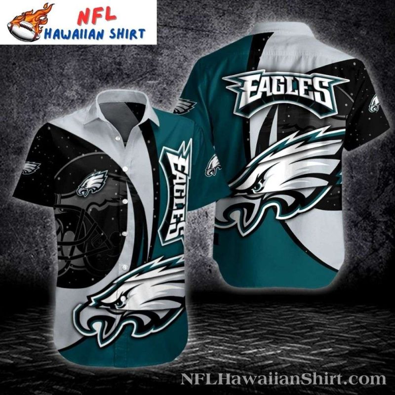 Eagles Emblem Wave Philadelphia Eagles Aloha Shirt – Monochrome Majesty ...