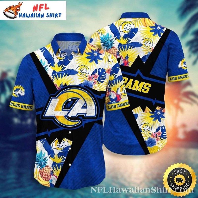 Electric LA Rams Hawaiian Shirt – Pineapple Cheer Edition - Hot Sale 2025