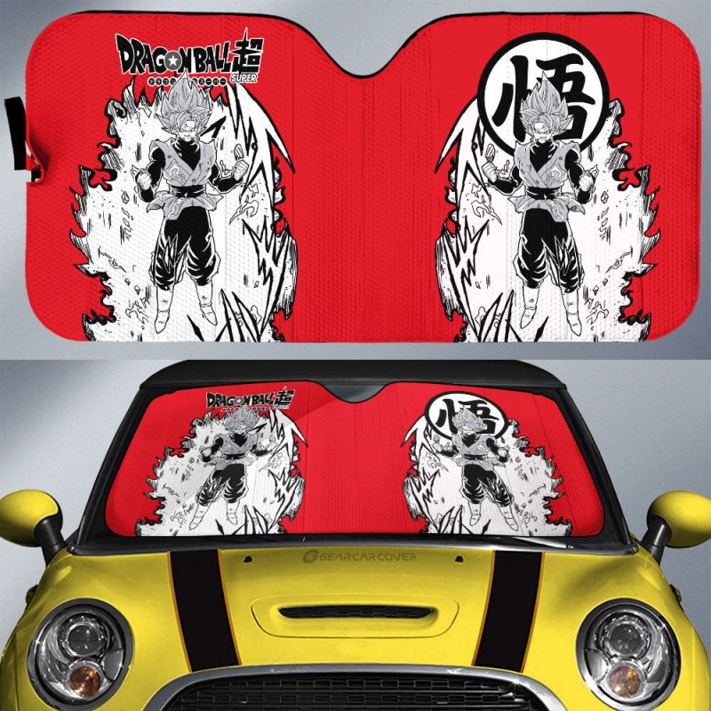 Goku Black Rose Car Sunshade Custom Dragon Ball Anime Car Accessories ...