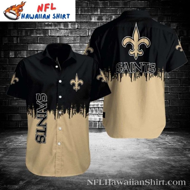 Gold Drip Fashion – Saints Black And Tan Hawaiian Shirt - Hot Sale 2026