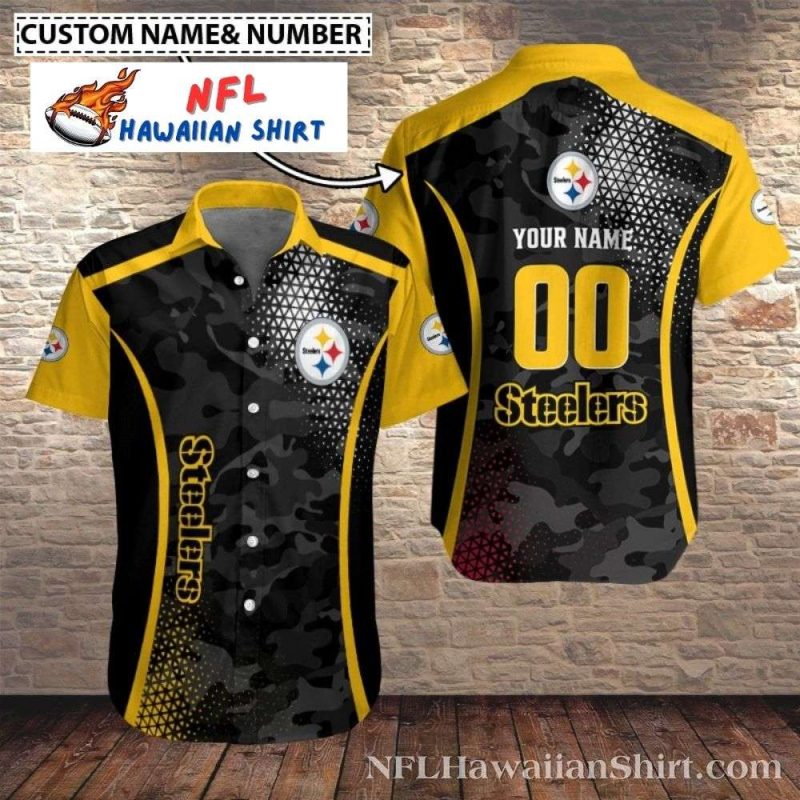 Gridiron Camo Personalized Pittsburgh Steelers Name And Number Tropical ...