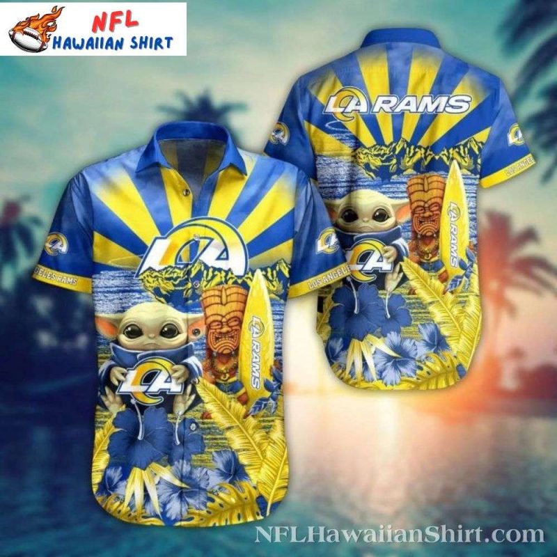 Hawaiian Shirt Los Angeles Rams – Baby Yoda Tiki Totem Graphic - Hot ...