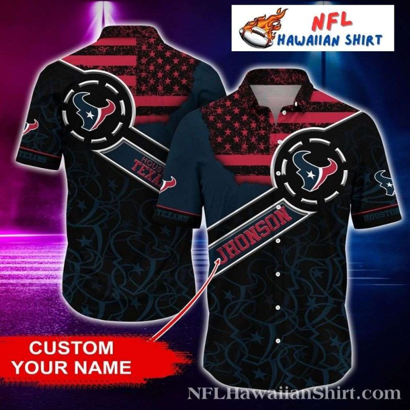 Houston Texans US Flag Customizable Hawaiian Shirt - Hot Sale 2026