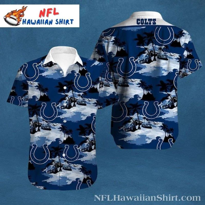 Indianapolis Colts Horizon – Sunset Palm Silhouette Hawaiian Shirt ...