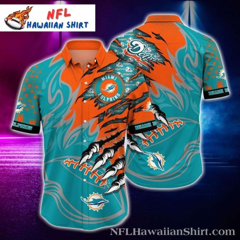 Inferno Wave Miami Dolphins Hawaiian Shirt – Fiery Fan Fashion - Hot ...