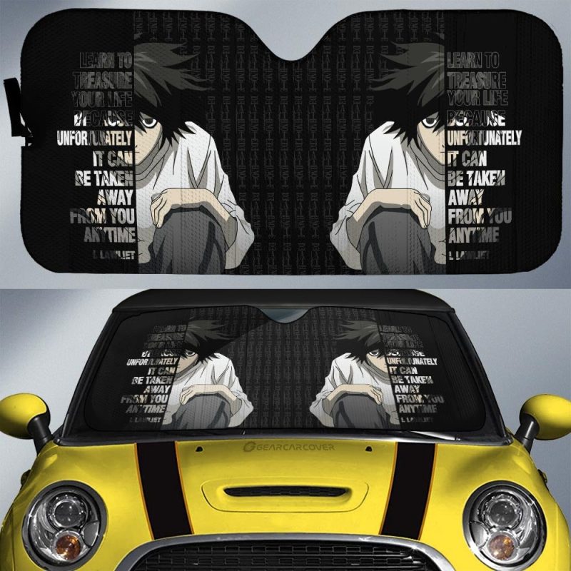 L Lawliet Quotes Car Sunshade Custom Death Note Car Accessories - Hot ...