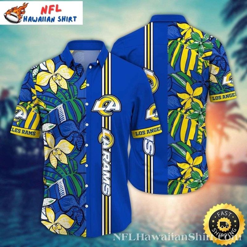 LA Rams Exotic Flora Hawaiian Shirt – Sapphire Jungle Edition - Hot ...