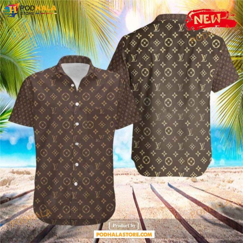 LV Brown Louis Vuitton Hawaiian Shirt, Outfit For Women Men - Hot Sale 2026