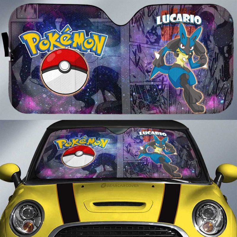 Lucario Car Sunshade Custom Galaxy Manga Style - Hot Sale 2025