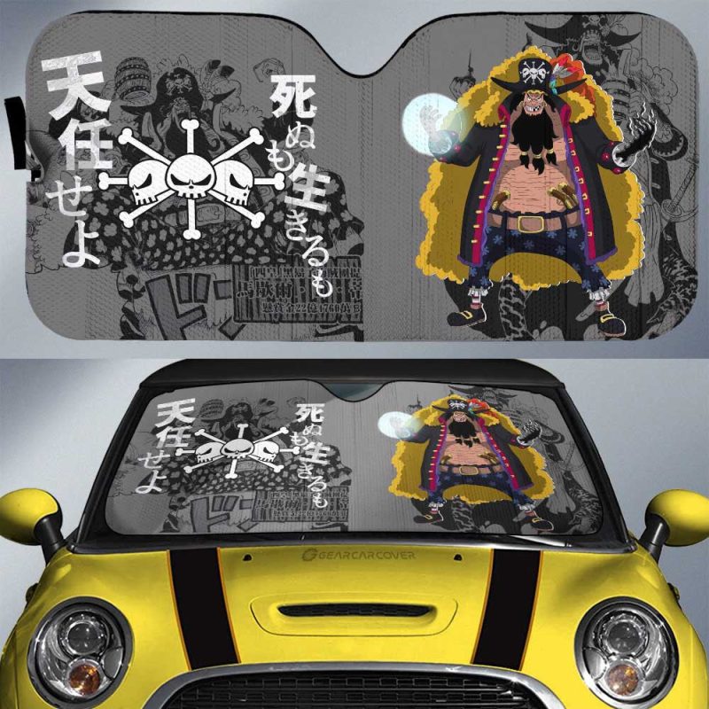 Marshall D. Teach Car Sunshade Custom One Piece Red Anime Car Interior ...