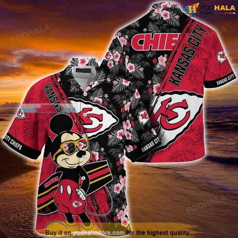 Mickey Mouse Kansas City Chiefs Hawaiian Shirt Vacation Kc Chiefs Gifts ...