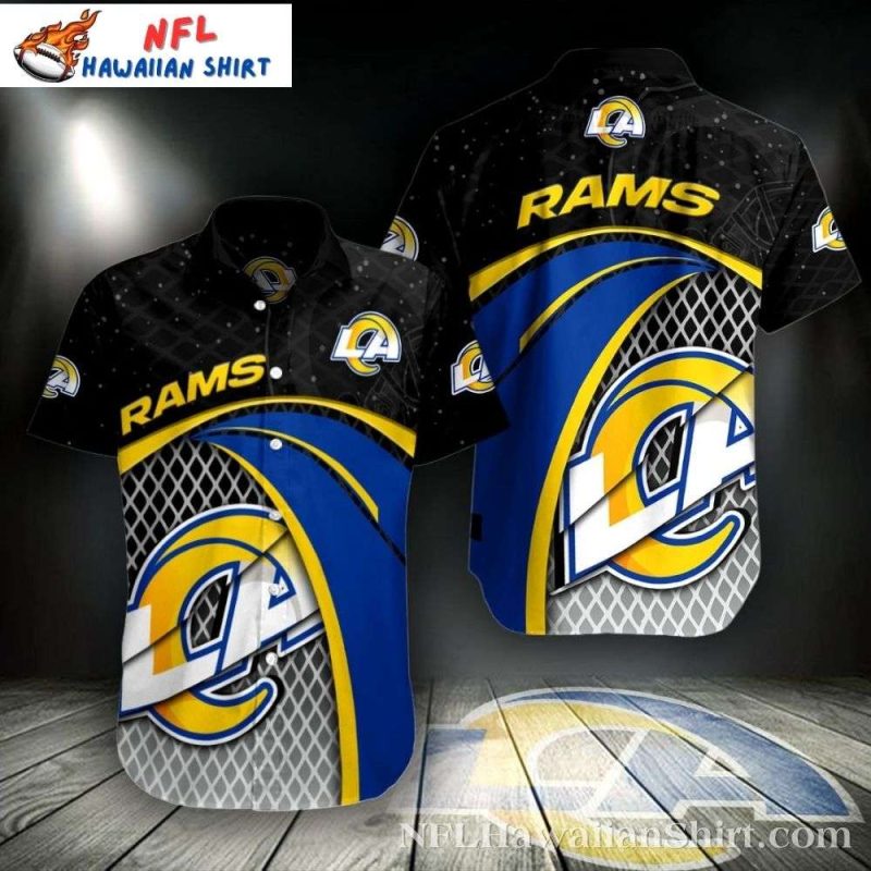 Midnight Mascot LA Rams Hawaiian Shirt – Black And Gold Emblematic ...