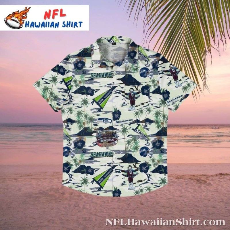 NFL Seattle Seahawks Island Getaway Collage Aloha Shirt - Hot Sale 2026