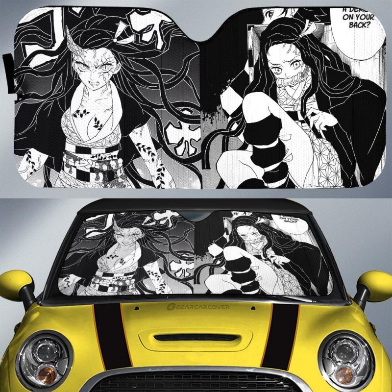 Nezuko Car Sunshade Custom Kimetsu No Yaiba Manga Car Accessories - Hot ...
