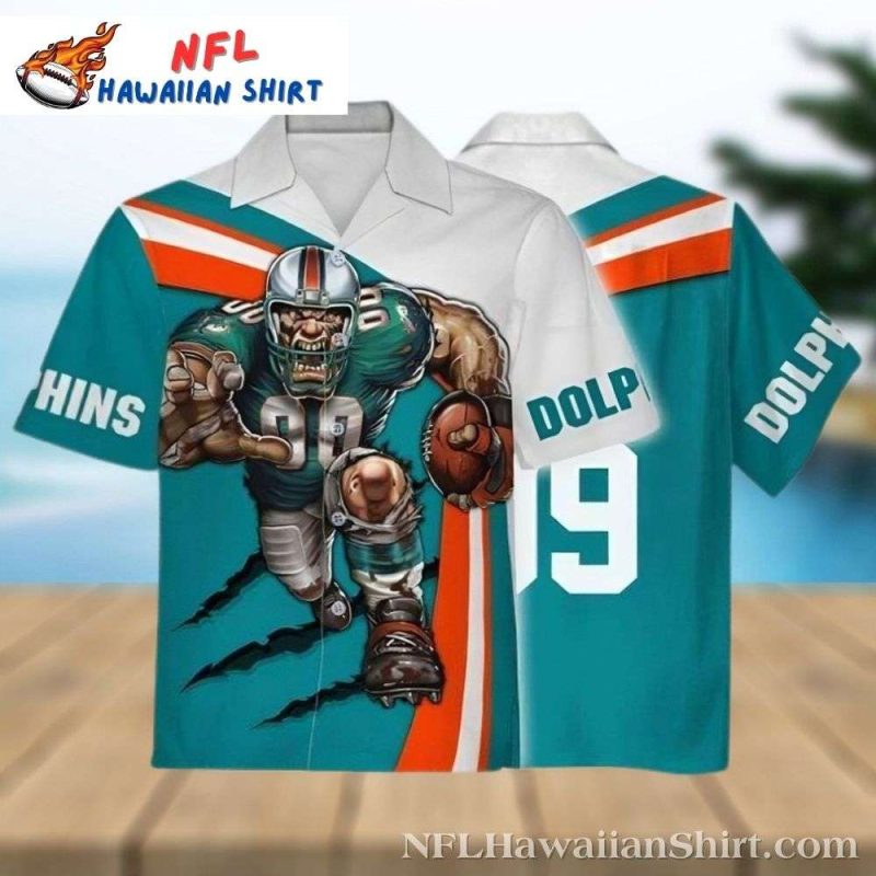 Personalized NFL Fathead Mascot Miami Dolphins Hawaiian Shirt - Hot ...
