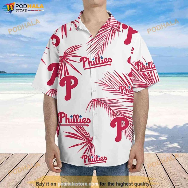 Philadelphia Phillies Hawaiian Palm Leaves Pattern 3D Summer Shirt ...