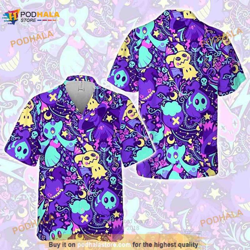 Pokemon Ghost Funny 3D Hawaiian Shirt - Hot Sale 2025