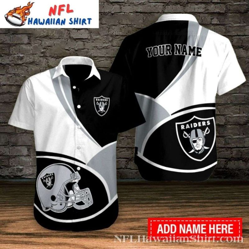 Raiders Monochromatic Elegance Personalized Hawaiian Shirt - Hot Sale 2026