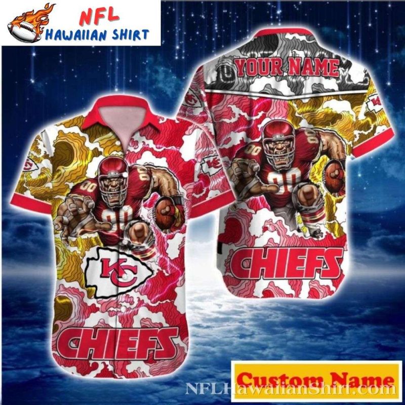 Red Rush KC Chiefs Gridiron Glory Custom Name Hawaiian Shirt - Hot Sale ...
