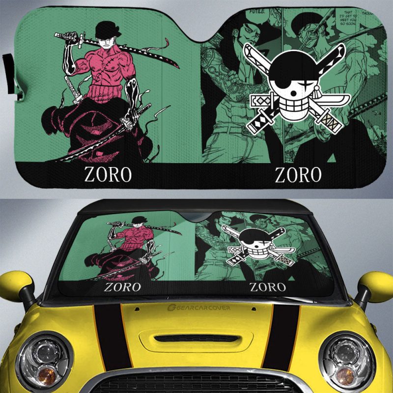 Roronoa Zoro Car Sunshade Custom Car Accessories Manga Style - Hot Sale ...