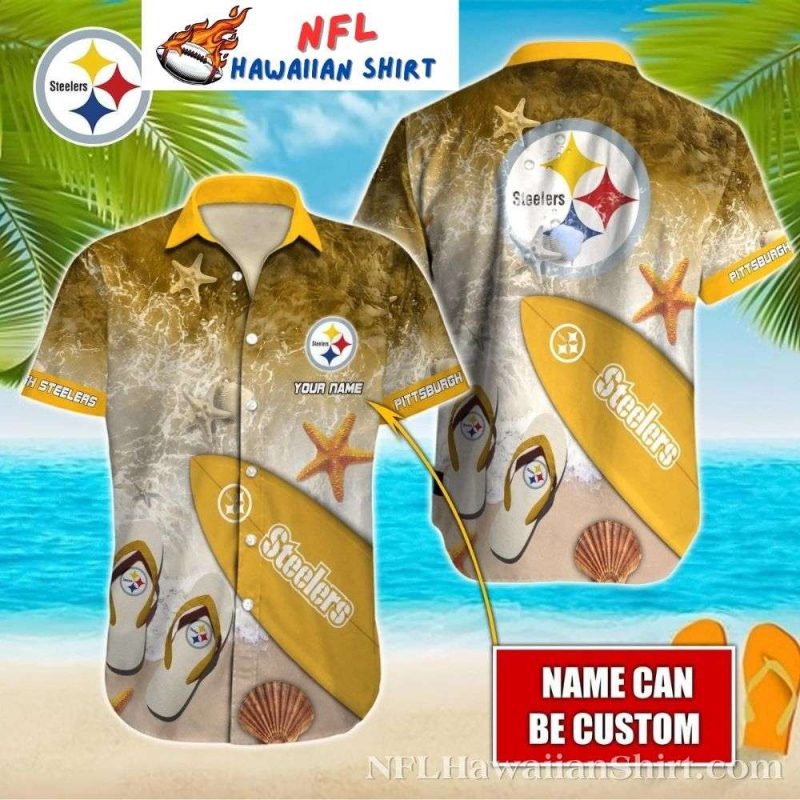 Sandy Sidelines – Steelers Beach Vibes Personalized Hawaiian Shirt ...