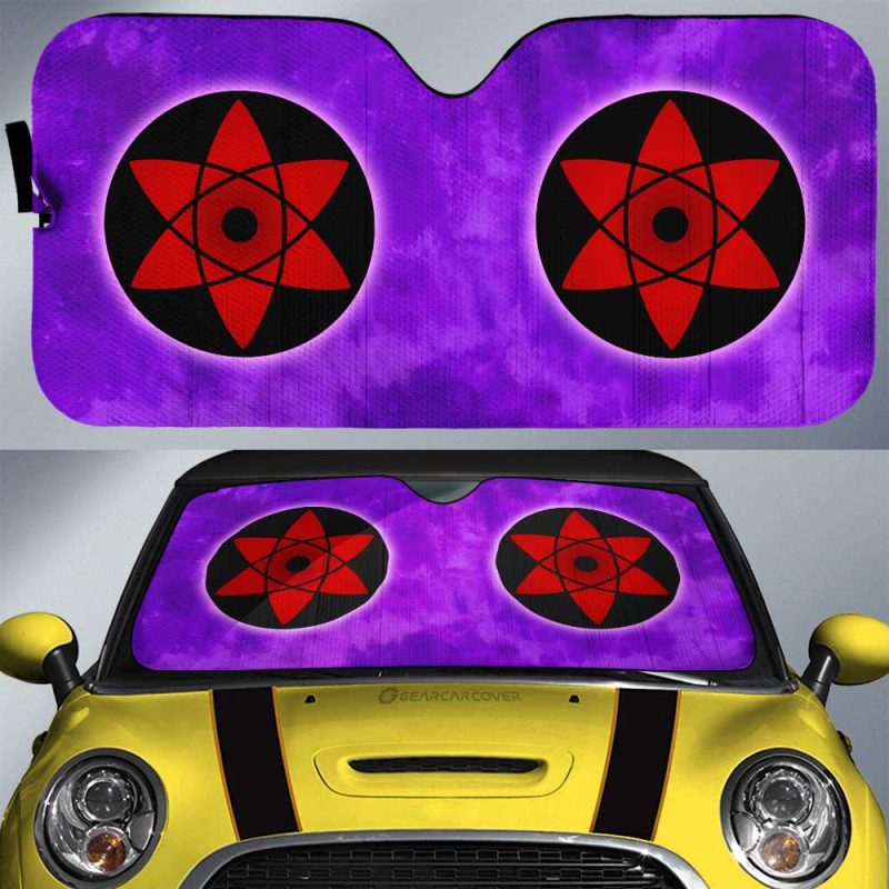 Sasuke Mangekyo Sharingan Car Sunshade Custom Anime Tie Dye Style - Hot ...