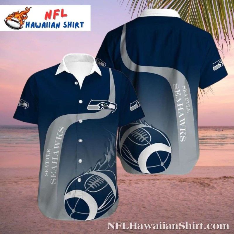 Seattle Seahawks Gridiron Glory Aloha Shirt – Team Spirit Blue And Grey ...