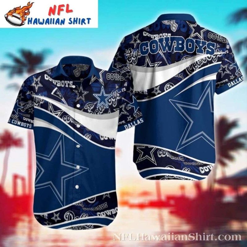 Star-Spangled Navy Dallas Cowboys Hawaiian Wave - Hot Sale 2025