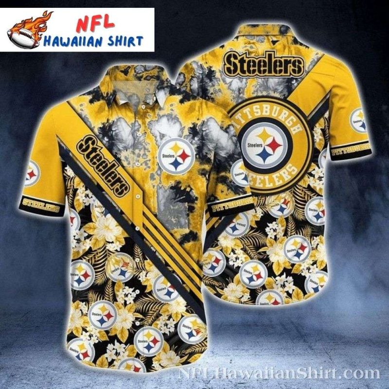 Steelers Sunshine Flair – Yellow Floral Pittsburgh Steelers Hawaiian ...