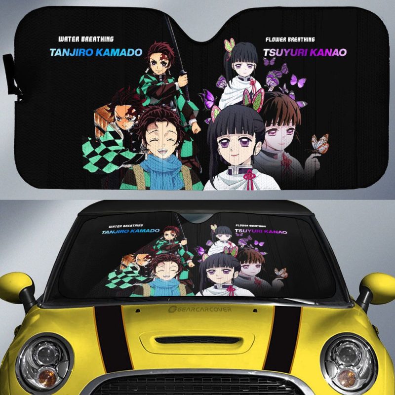 Tanjiro And Kanao Car Sunshade Custom Demon Slayer Anime - Hot Sale 2026