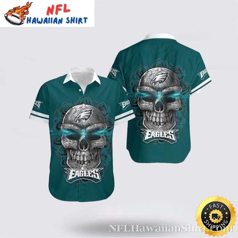 Tribal Skull Fusion Philadelphia Eagles Hawaiian Shirt - Hot Sale 2025