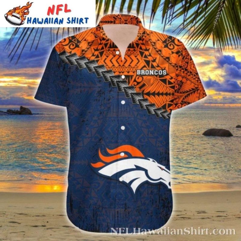 Tribal Wave Broncos Denver Broncos Aloha Shirt With Polynesian-Inspired ...