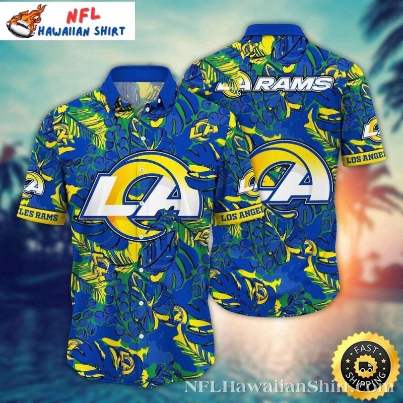 Tropical LA Rams Navy Spirit Hawaiian Shirt – Botanical Wave Edition ...