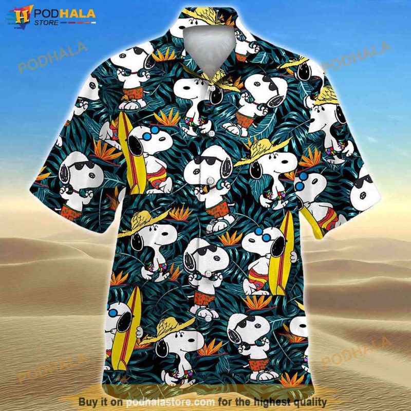 Tropical Snoopy Summer Hawaiian Shirt, Summer Aloha Shirt For Peanuts ...