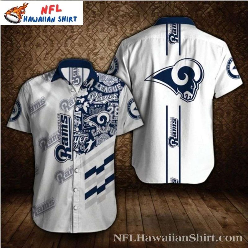Vintage Typography Los Angeles Rams Hawaiian Shirt – Classic Word Art ...