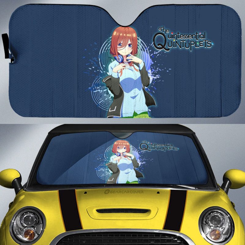 Waifu Girl Miku Nakano Car Sunshade Custom The Quintessential ...