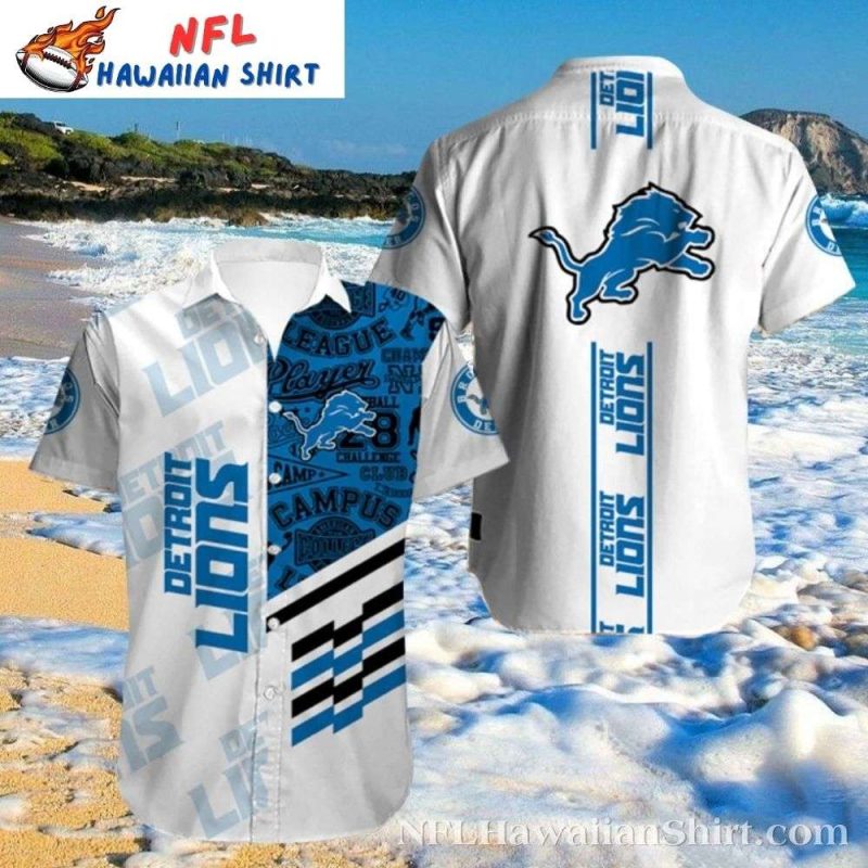 Wordmark Wave Detroit Lions Typography Hawaiian Shirt - Hot Sale 2025